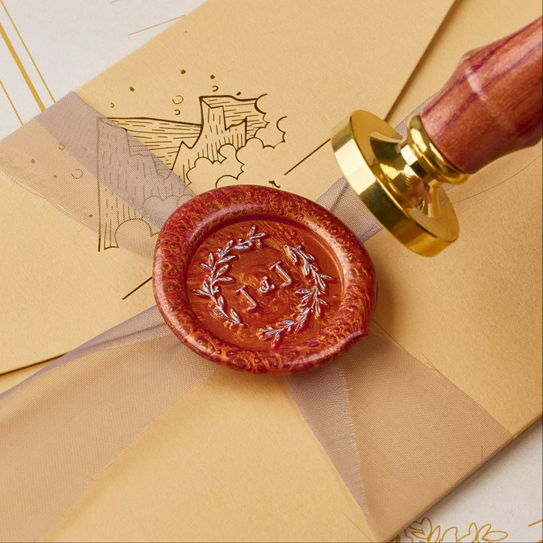 Custom Wax Stamp 1 inch – Shafiq Press